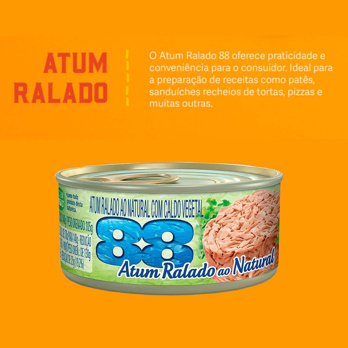 Atum Ralado 88 Natural 105g