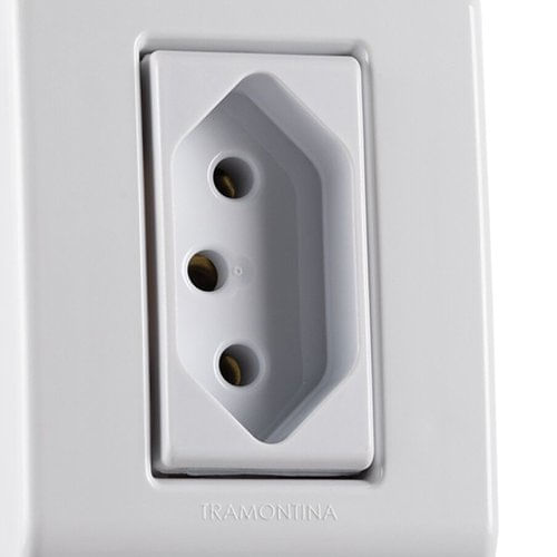 Tomada Simples De Sobrepor 2P+T 250V 20A Tramontina Liz Flex Branco (MP)