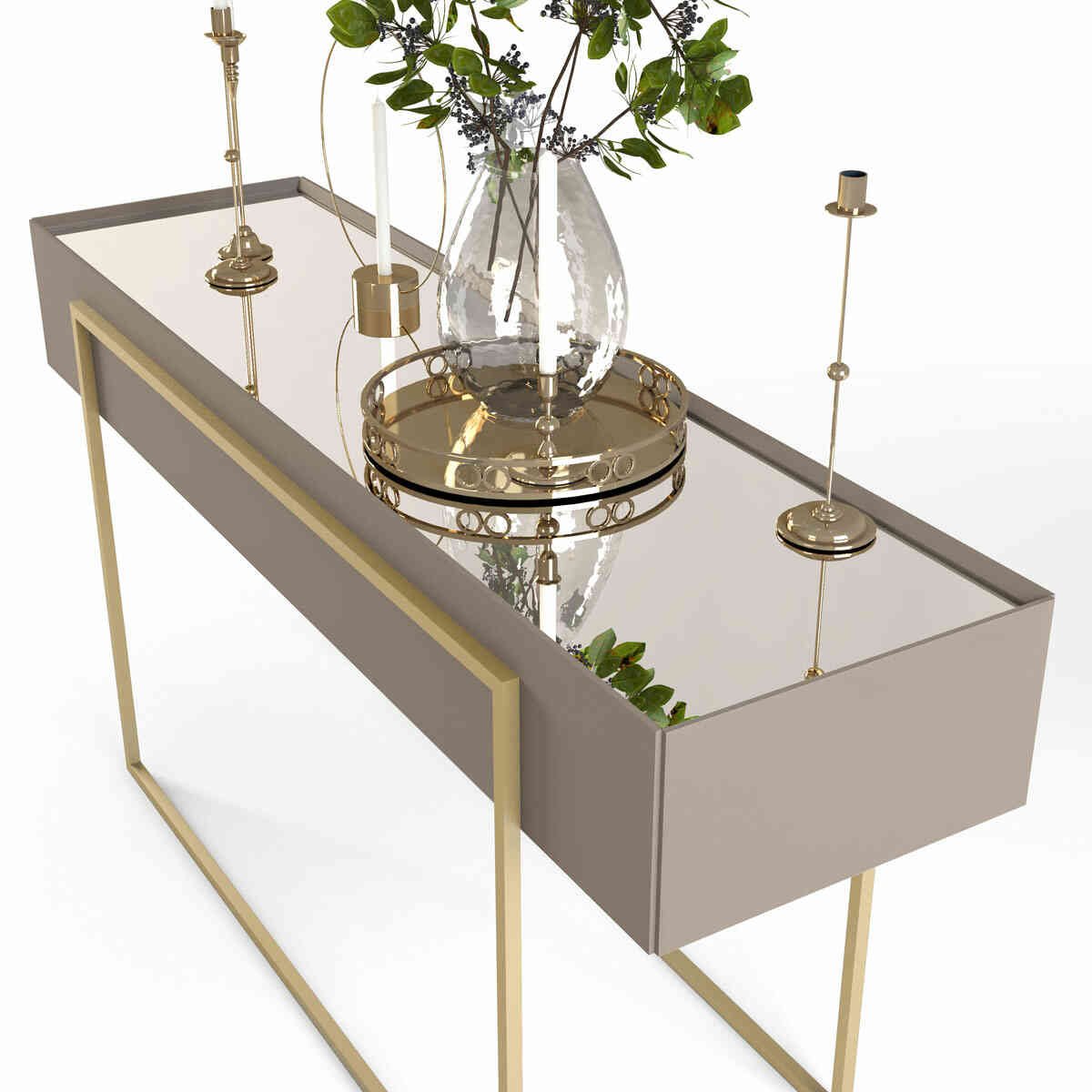 Aparador Pilar Espelhado Griz | Bemol