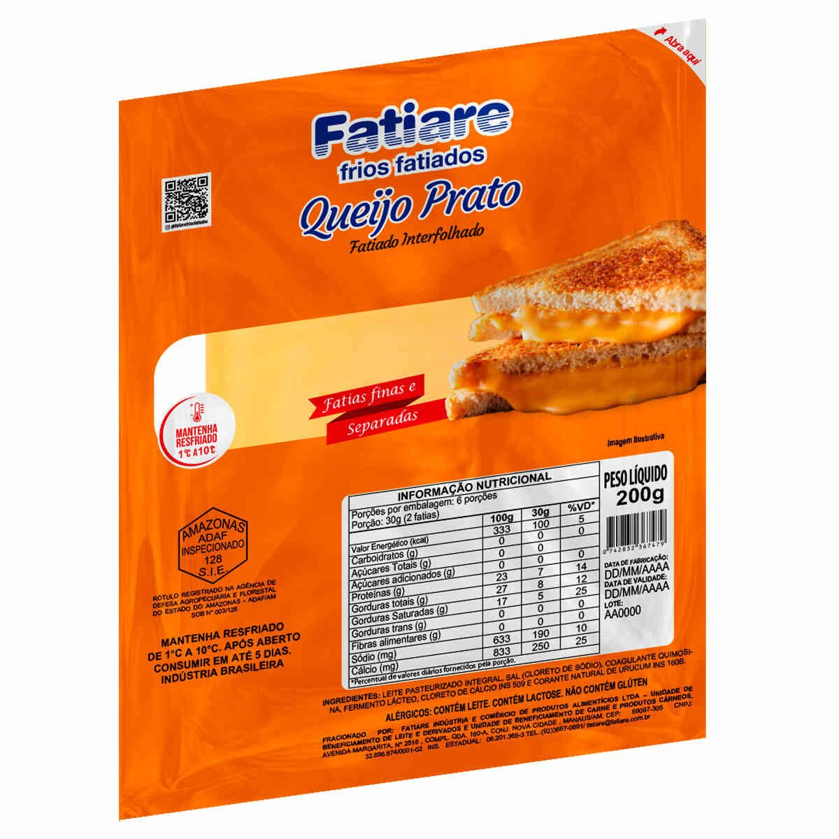 Queijo Prato Interfolhado 200g | Bemol