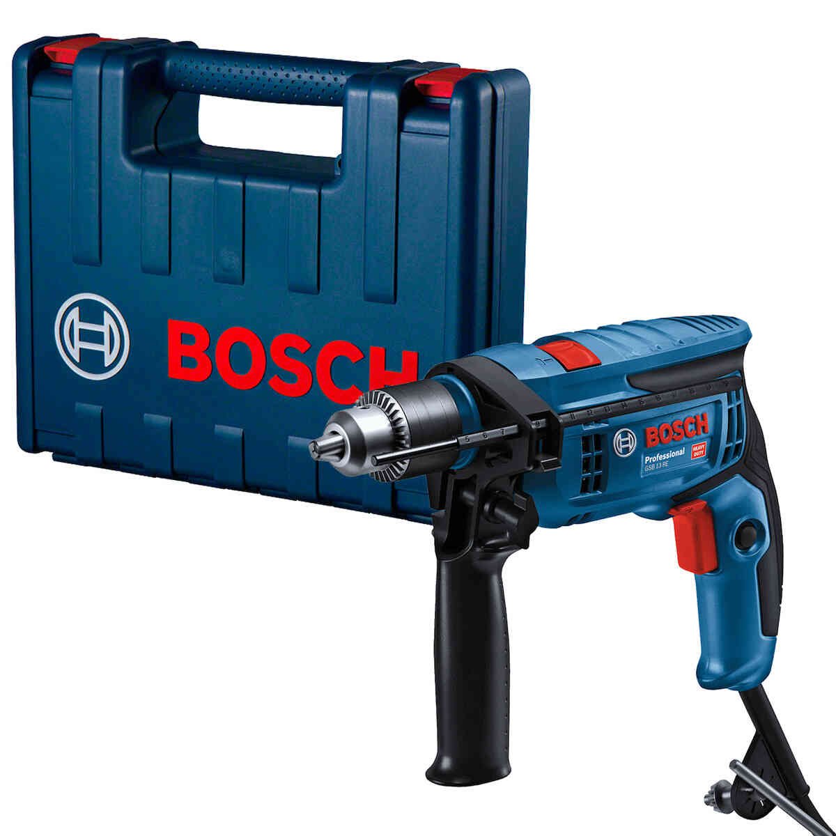 Furadeira de Impacto Bosch GSB 13RE 750W 127V Maleta 06012B80D1