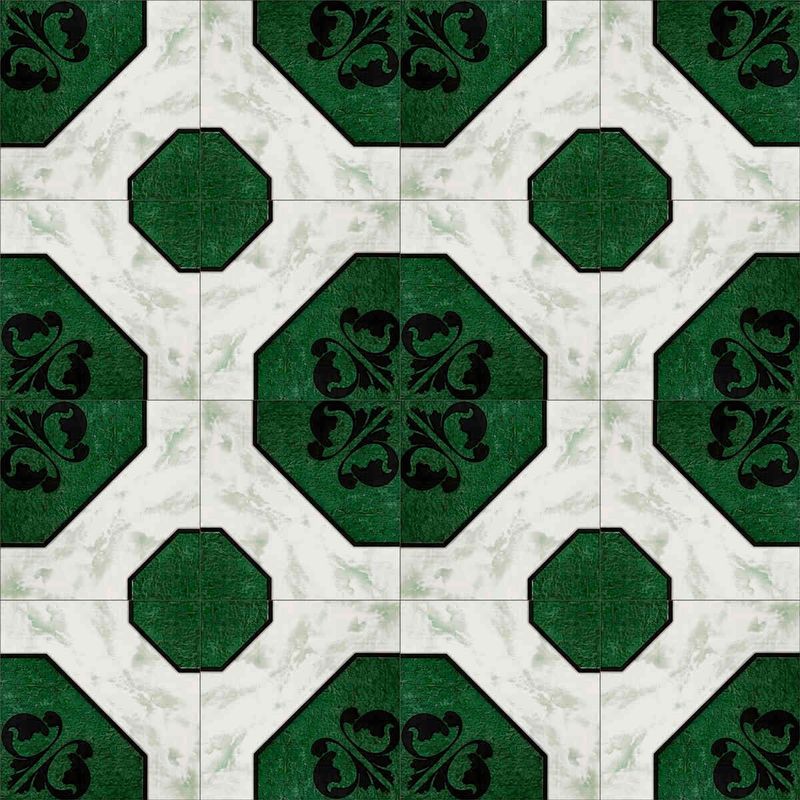Piso Cerâmico Verde Brilhante 43,3x43,3cm Alexandria | Bemol