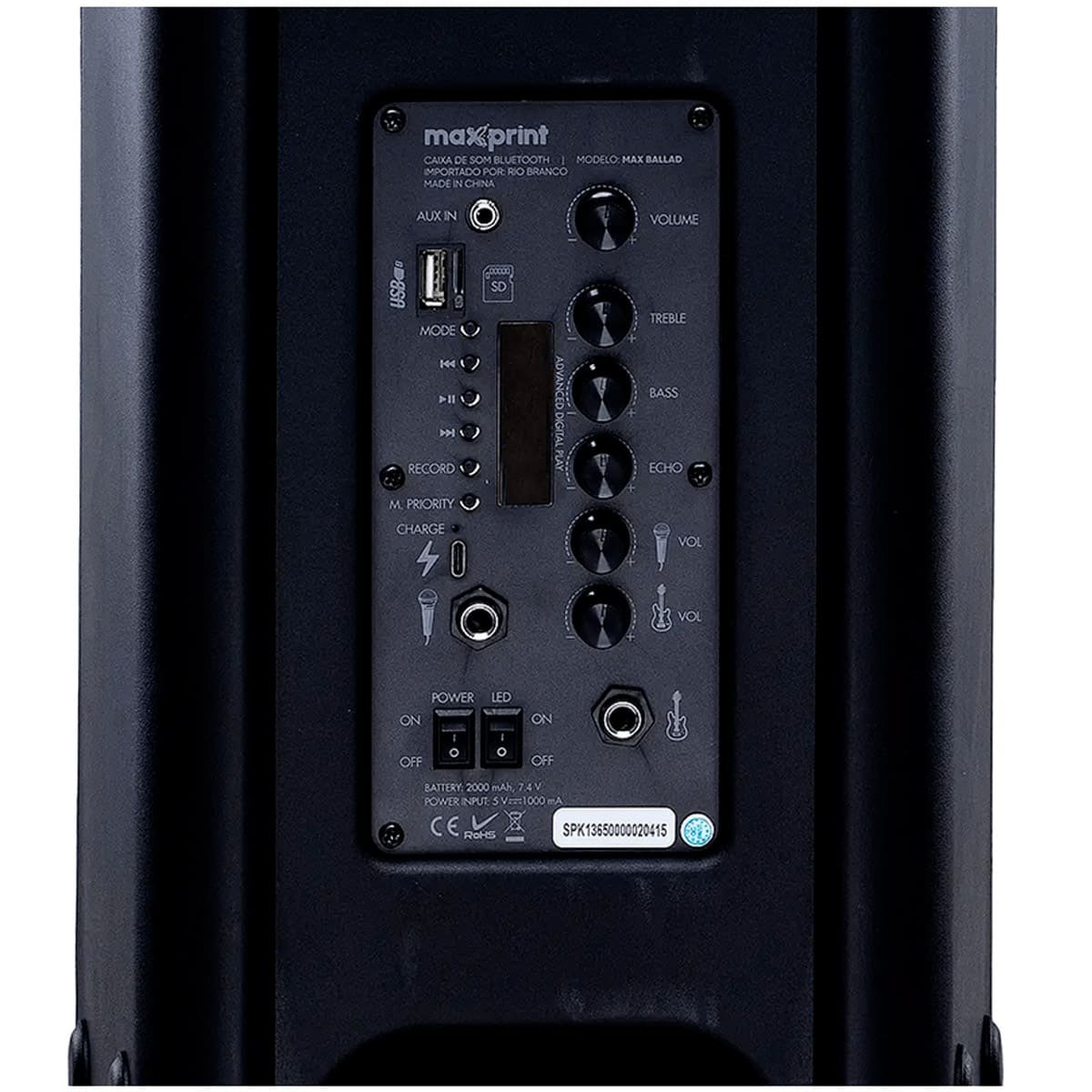 Caixa de Som Maxprint Bluetooth Max Ballad 65000002 (MP)