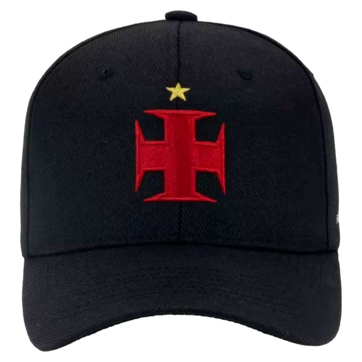 Boné Vasco Da Gama Supercap Bordado Cruz de Malta Ultracap Preto (MP)