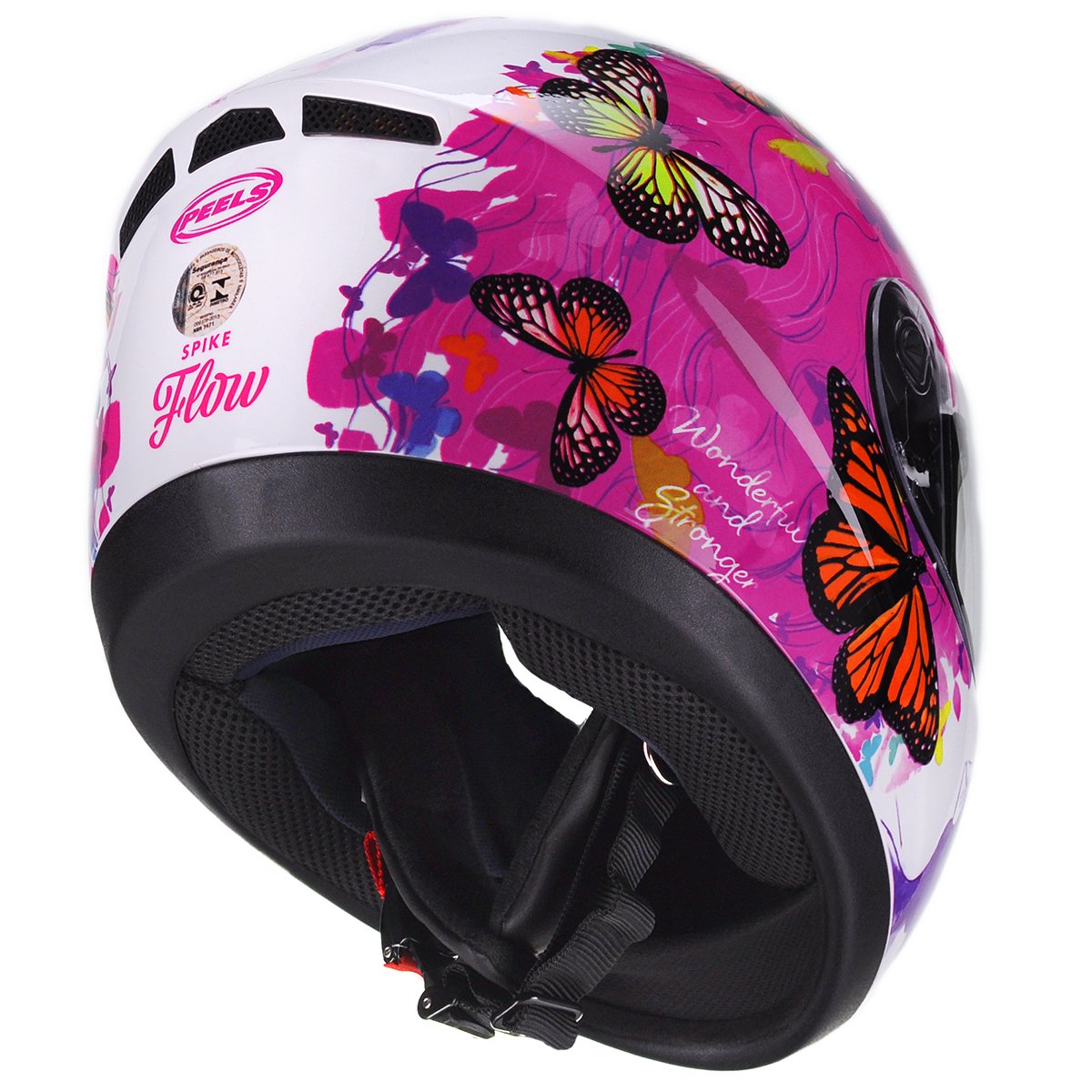 Capacete Peels Spike Flow Branco/rosa 58