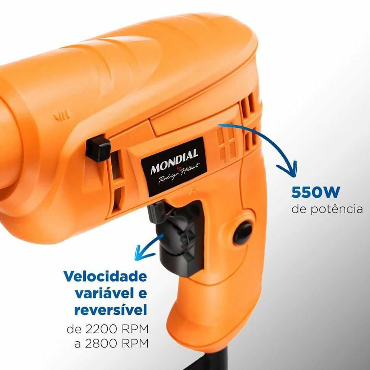 Furadeira De Impacto Mondial 550W 127V 60Hz Laranja - FI-RH-02