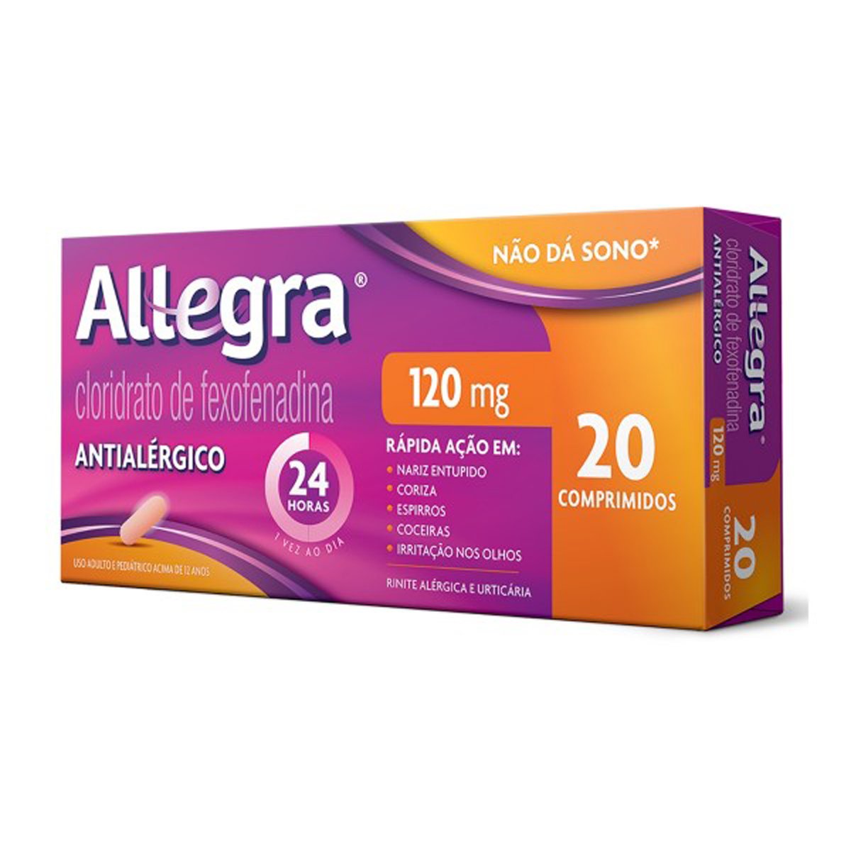 Allegra 120mg 20 Comprimidos Revestidos Sanofi