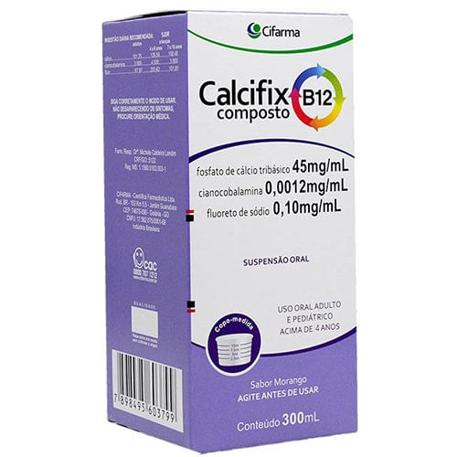 Calcifix Composto B12 Suspensão Oral 300ml + Copo medidor