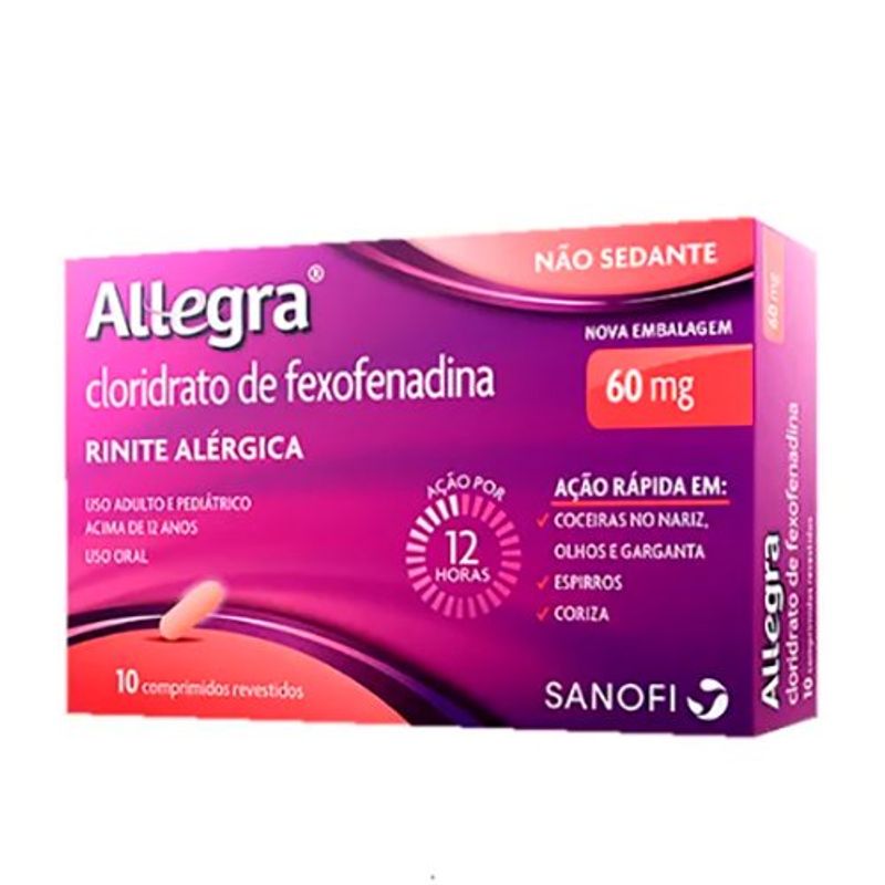 Allegra 60mg 10 Comprimidos Revestidos