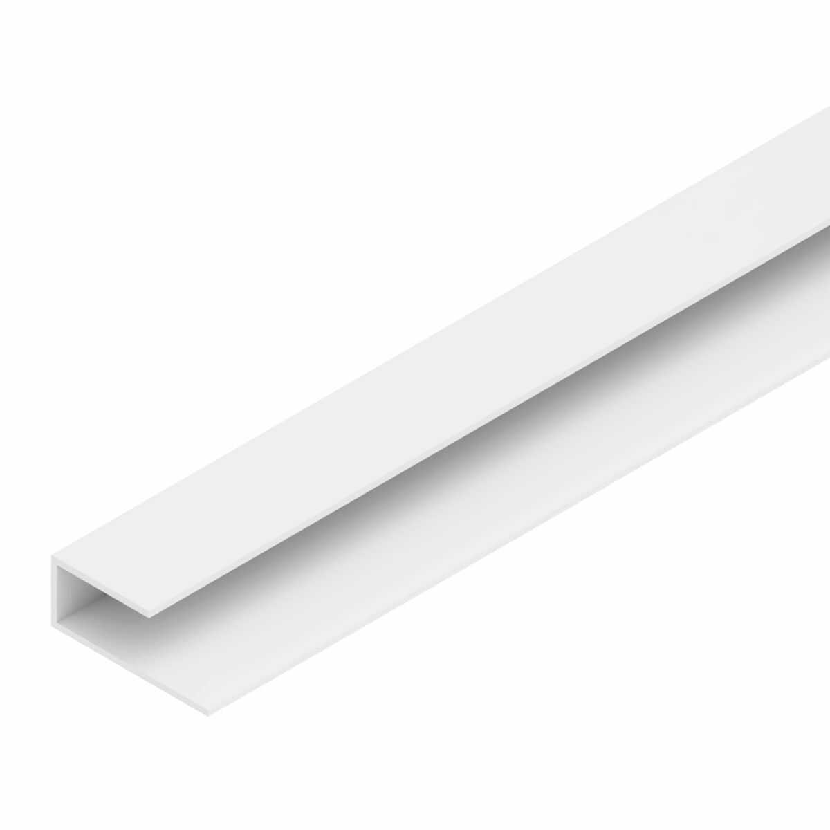 Perfil PVC Tipo U 3m Plasmeg Branco (MP)