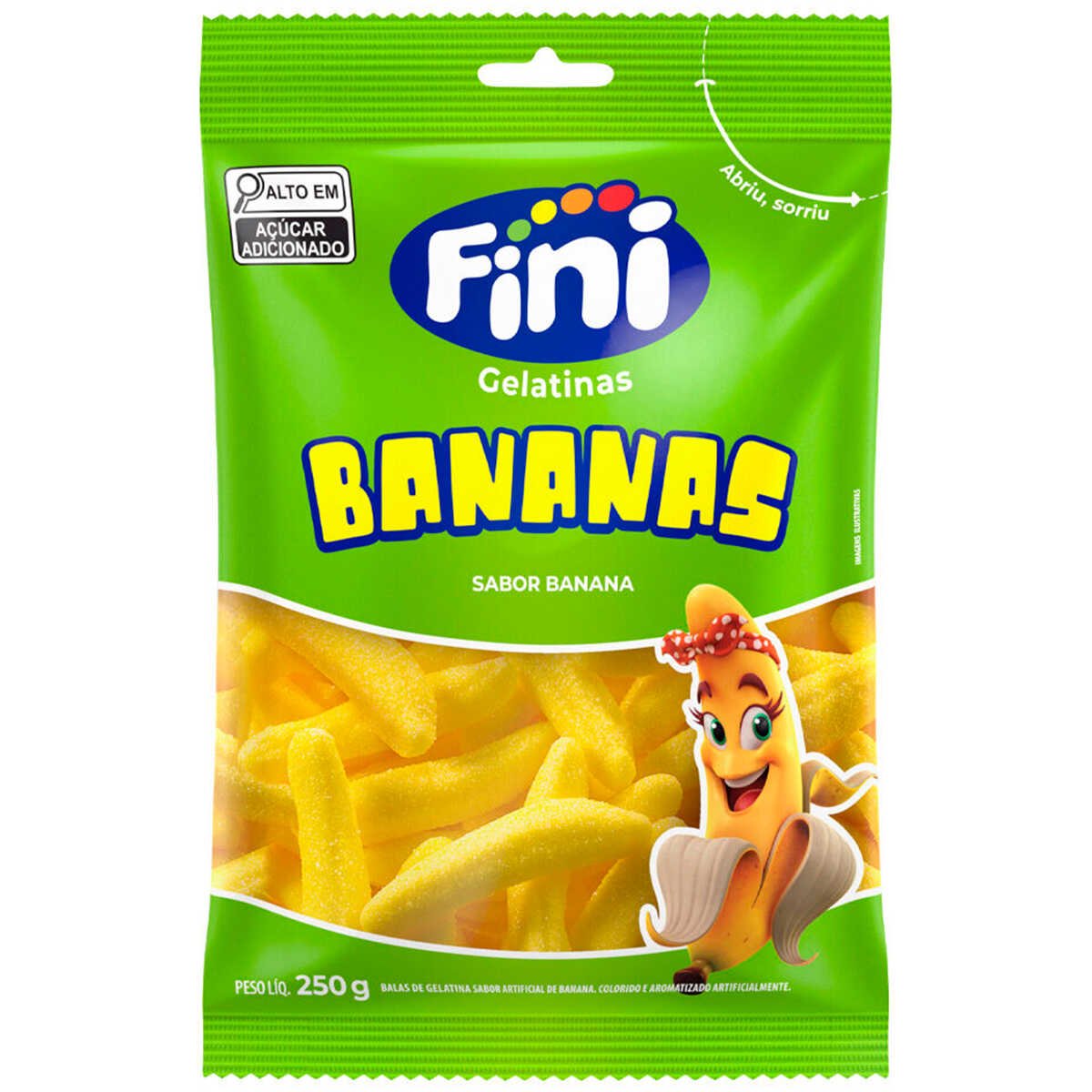 Balas de Gelatina Fini Bananas 250g