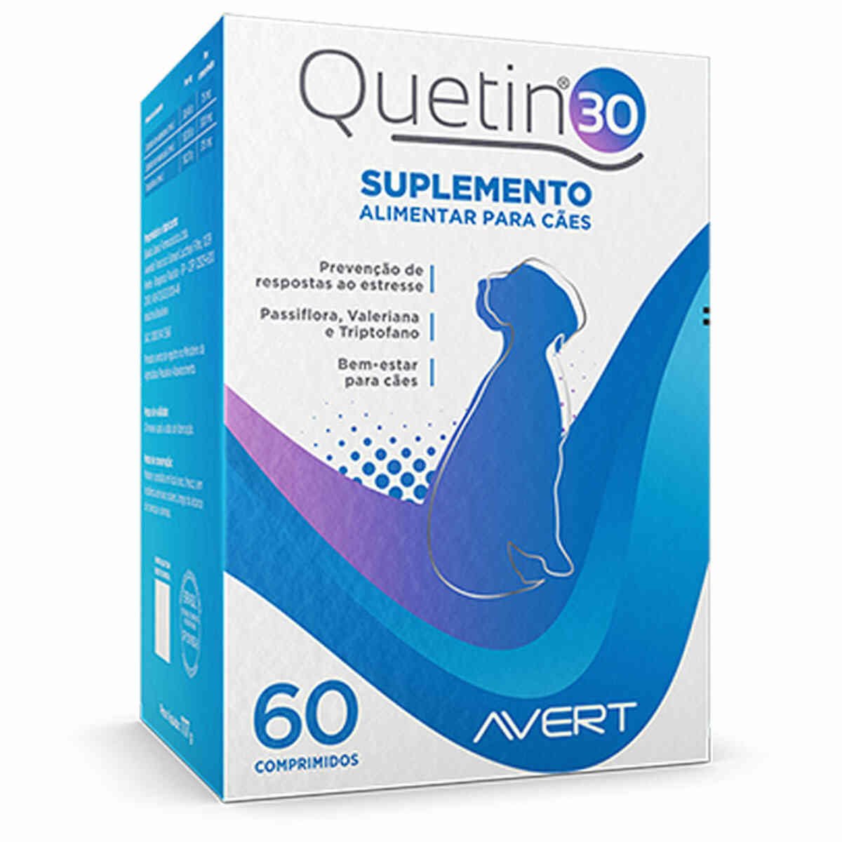 Suplemento Quetin 30 Avert para Cães 60 Comprimidos