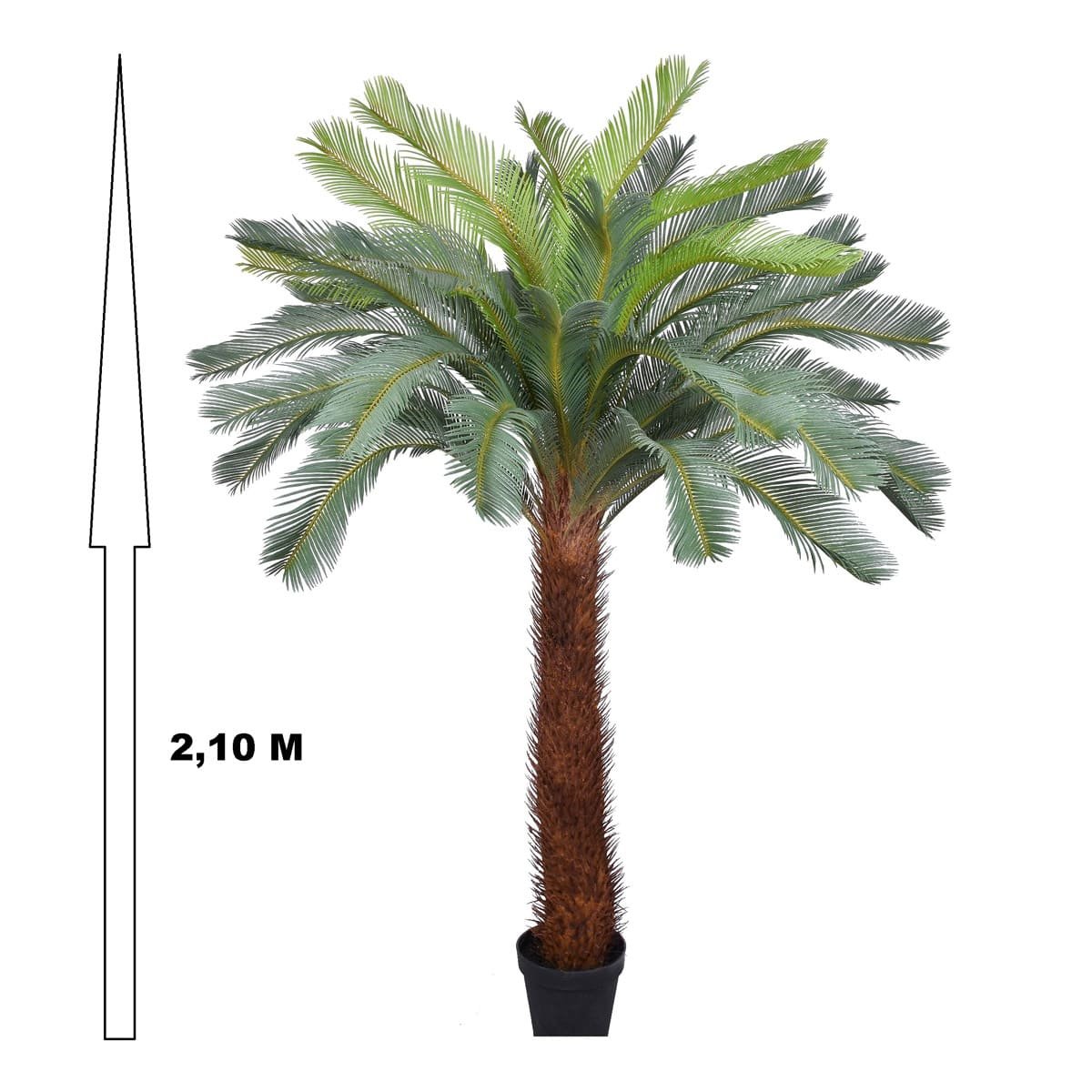 Planta Artificial Grillo Palmeira Cicus X40 210cm Verde (MP)