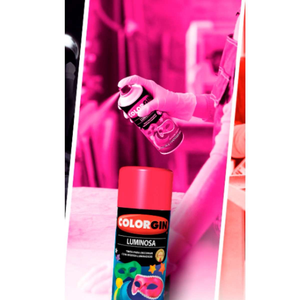 Tinta Spray Colorgin Luminosa 380ml Rosa Maravilha - 758 (MP)