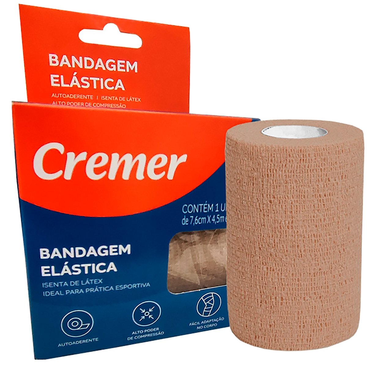 Bandagem Elástica Cremer 7,6cm x 4,5m com 1 Unidade