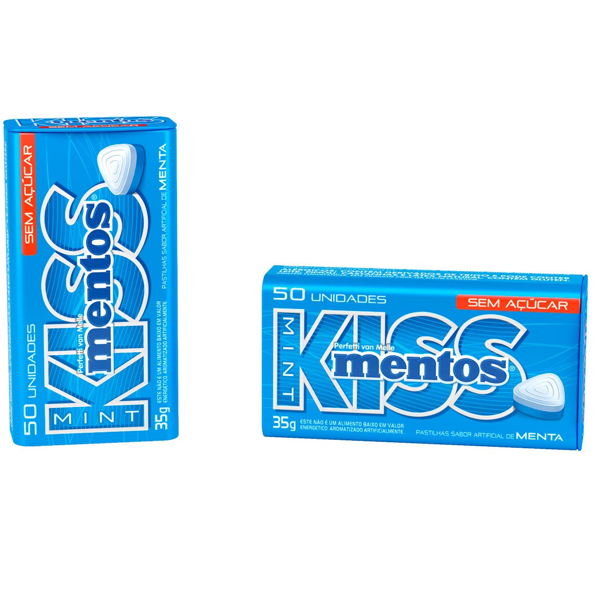 Pastilhas Mentos Kiss Menta Lata 35g