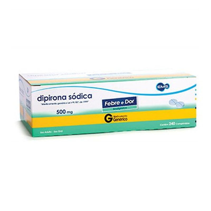 Dipirona Sódica 500mg 10 Comprimidos Medley