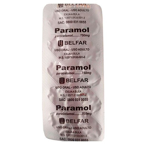 Paramol 750mg 10 Comprimidos Belfar