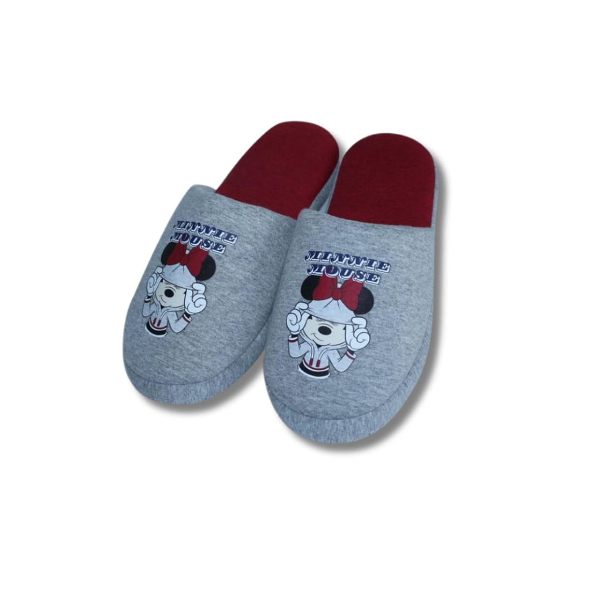 Pantufa Infantil 35/36 Disney Minnie Mouse Cinza 5836 (MP)