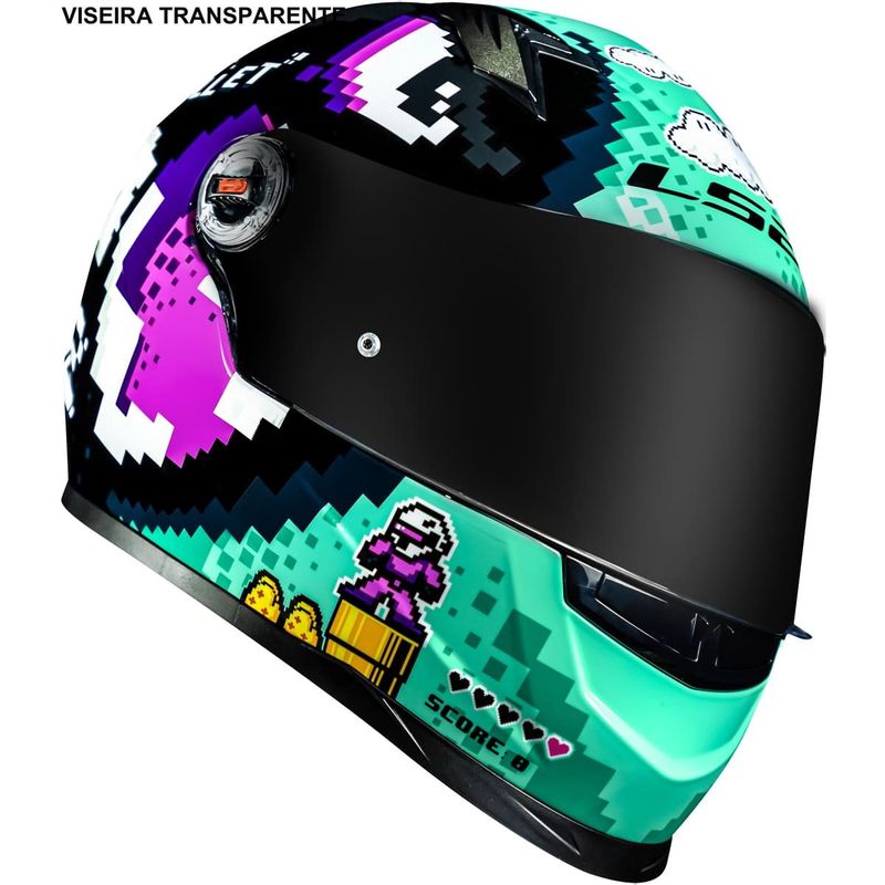 Capacete LS2 FF358 Bullet Black Blue M 58