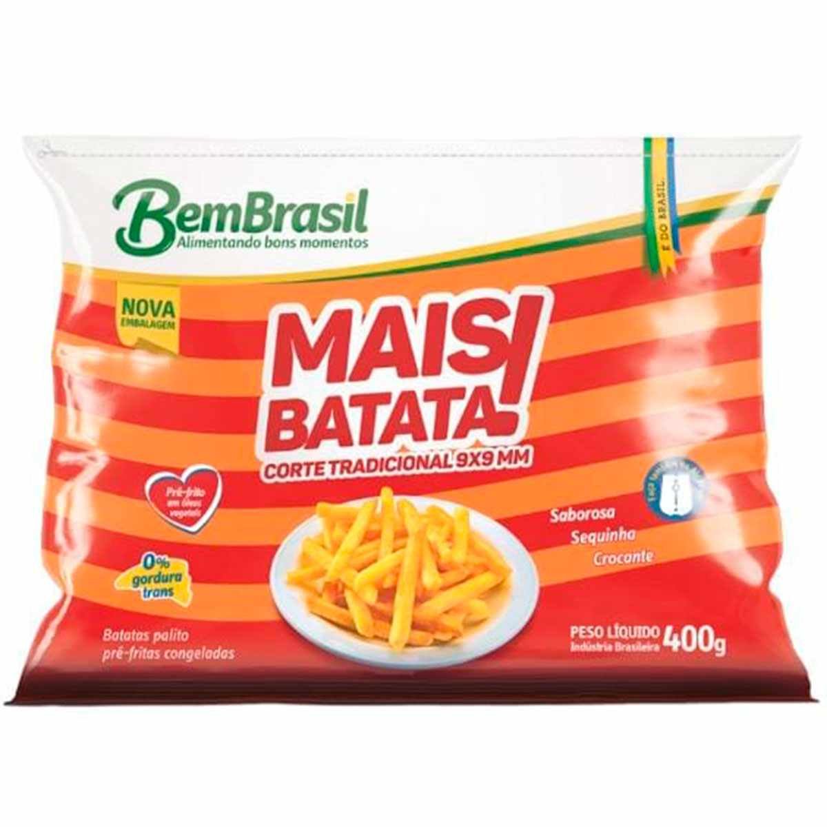 Batata Congelada Bem Brasil Mais Batata Palito Tradicional 400g