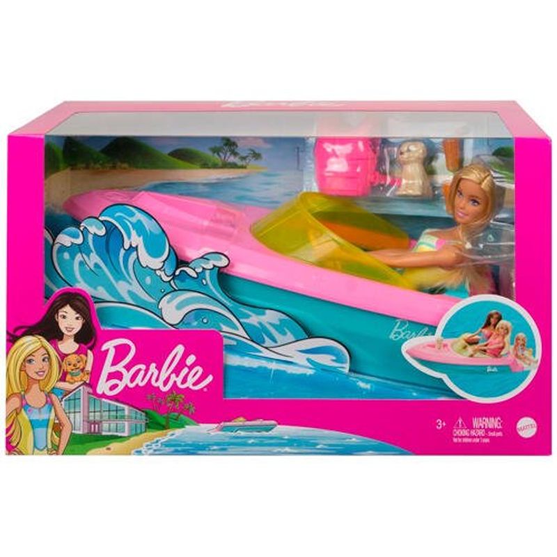 Boneca Barbie Mattel com Barco GRG30
