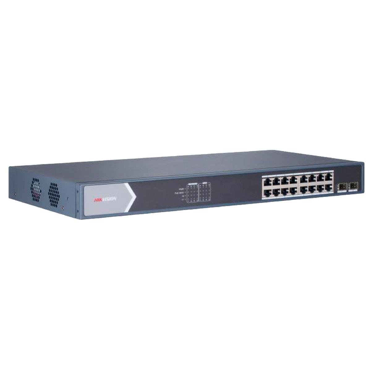 Switch Hikvision 16 Portas GE Poe 1GE/sfp 130W Unm (MP)