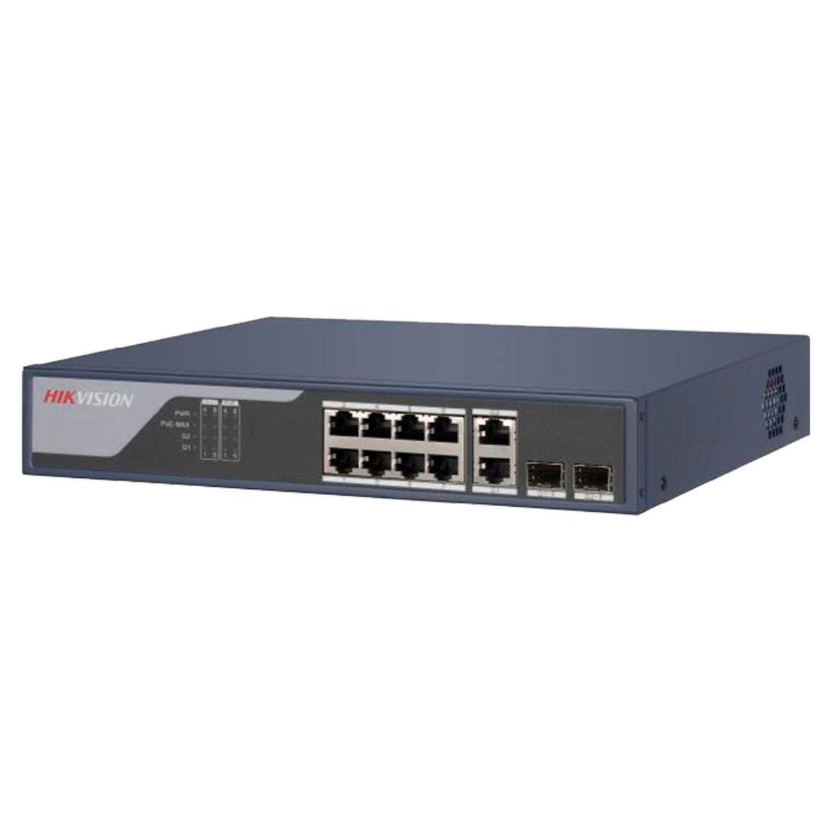 Switch Hikvision 8 Portas FE Poe 2GE/sfp 125W Hpp (MP)