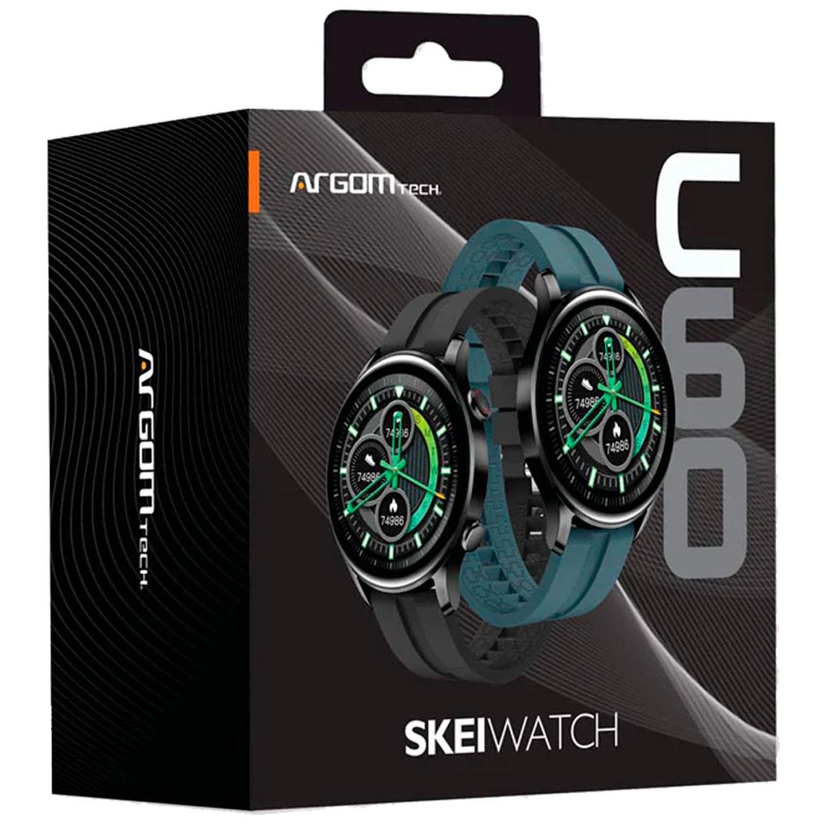 Smartwatch Argom Skeiwatch C60 Preto T1.3/BT5/MIC/IP67 (MP)