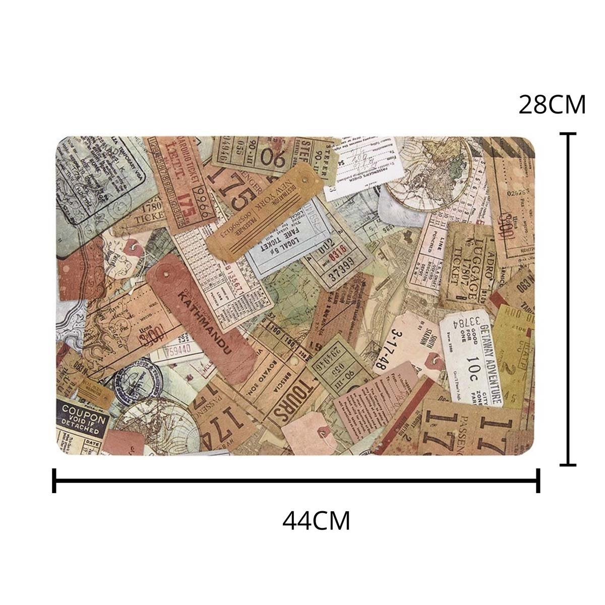 Jogo Americano Copa&Cia Print Etiquetas 28x44cm 100% PVC 01 Peça (MP)