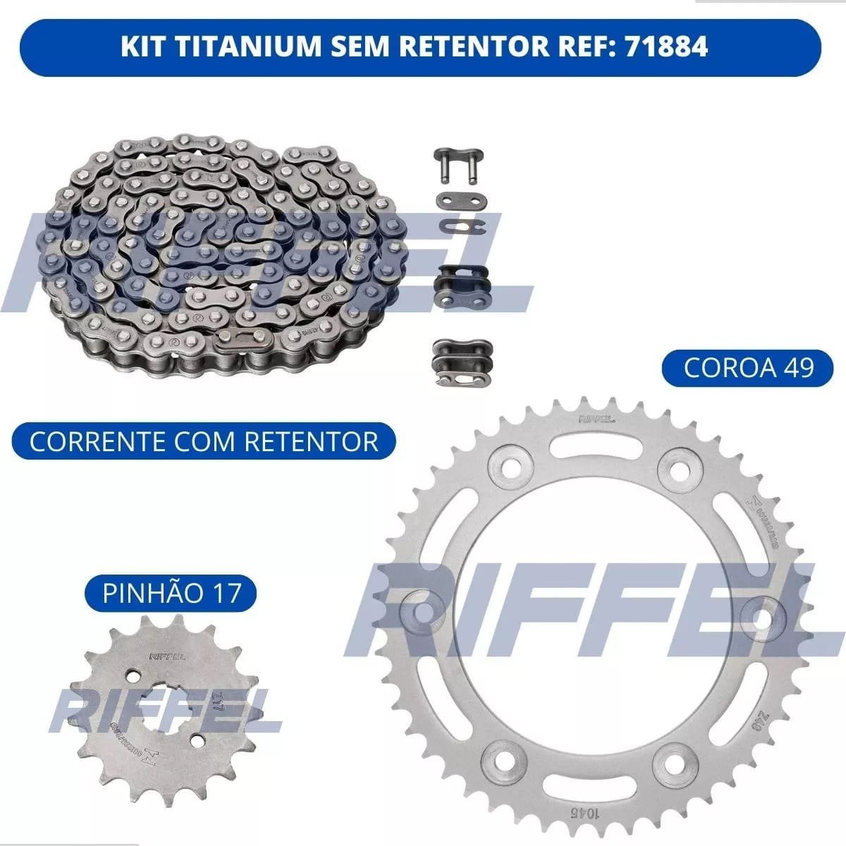 Kit Relação Riffel Titanium Bros 150 ESD 2003-2015 (MP)