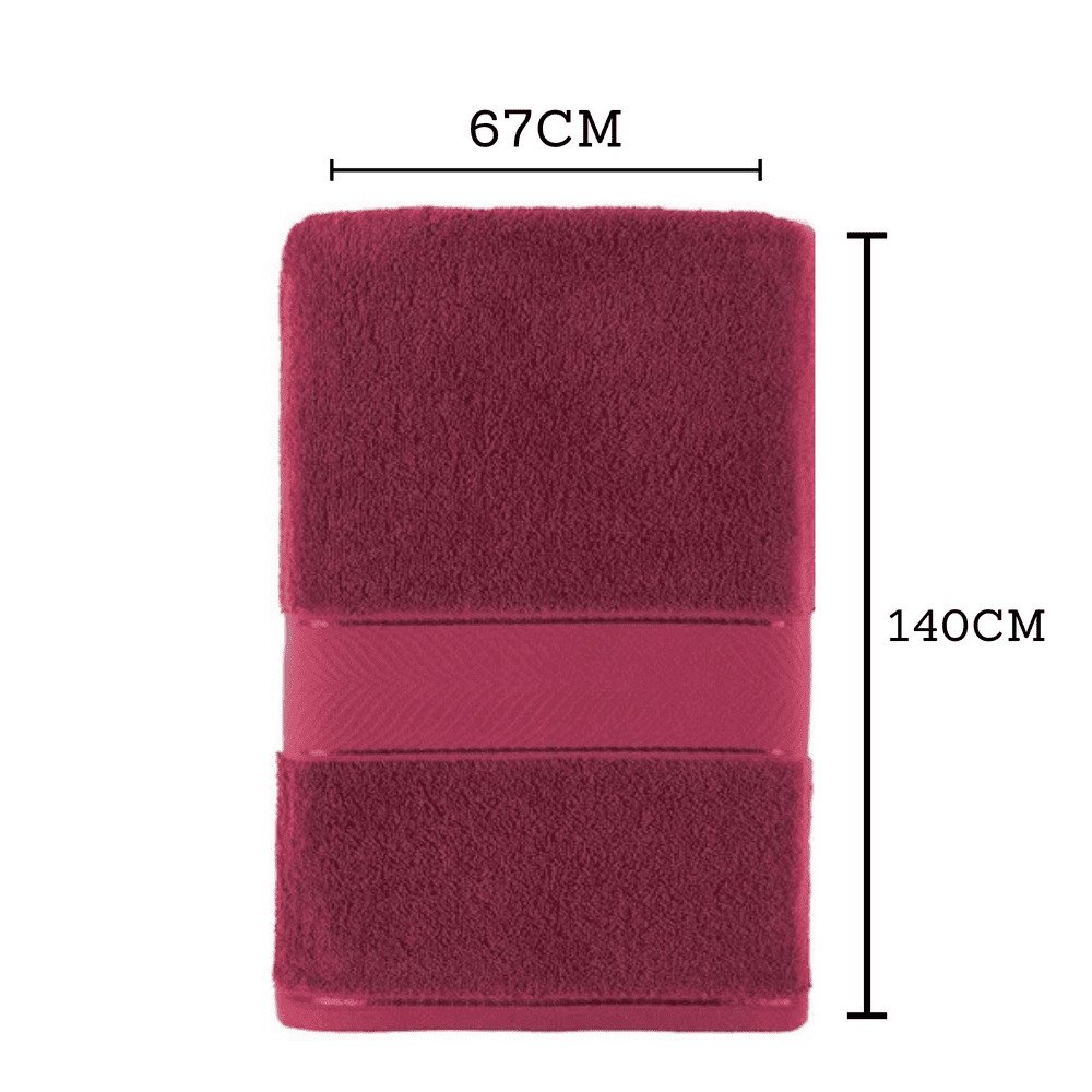 Toalha De Banho Teka 100% Algodão Duomo Vermelha Escuro 67x140cm (MP)