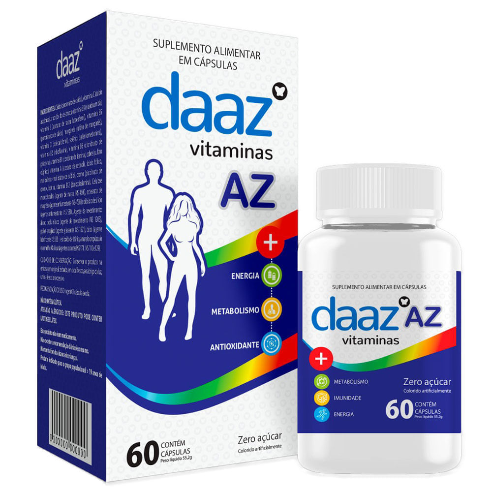 Polivitamínico Daaz A-Z 60 Cápsulas