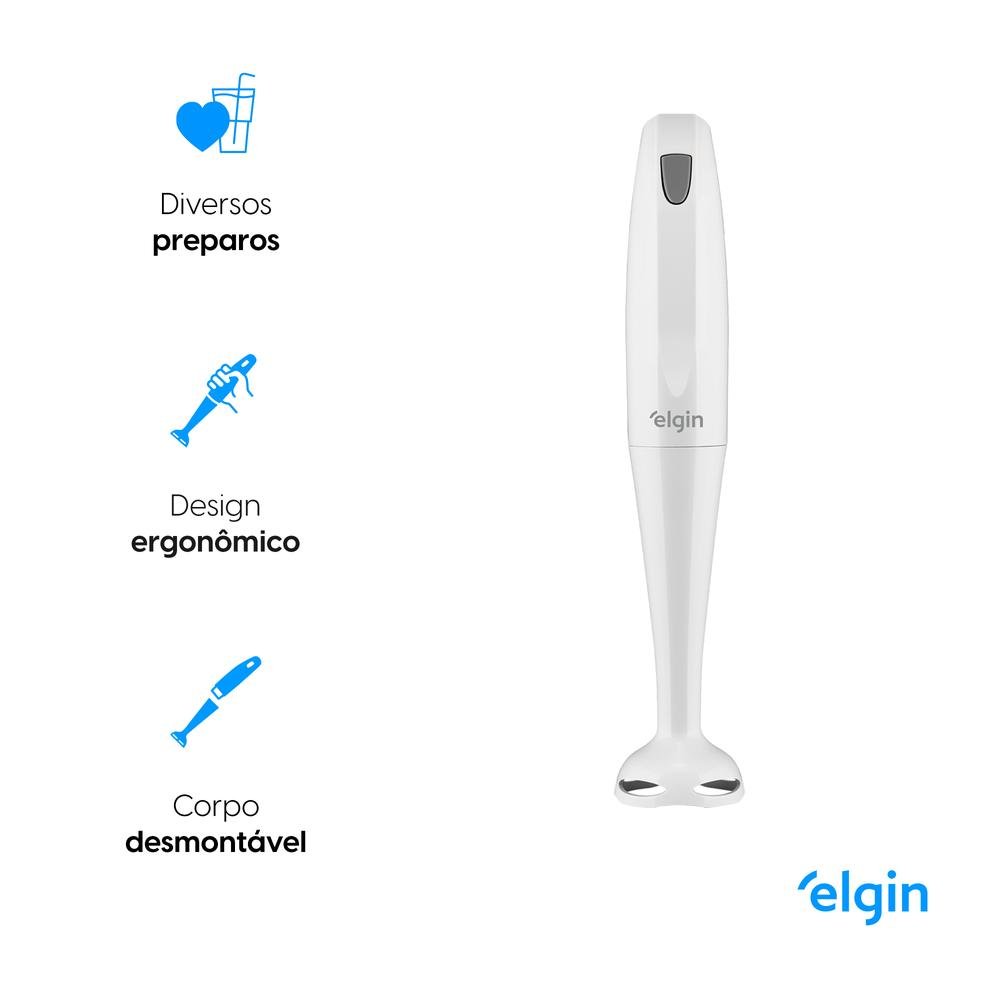 Mixer De Mão Elgin 2 Em 1 200W Alta Velocidade Leve E Baixo Ruído 127V ...