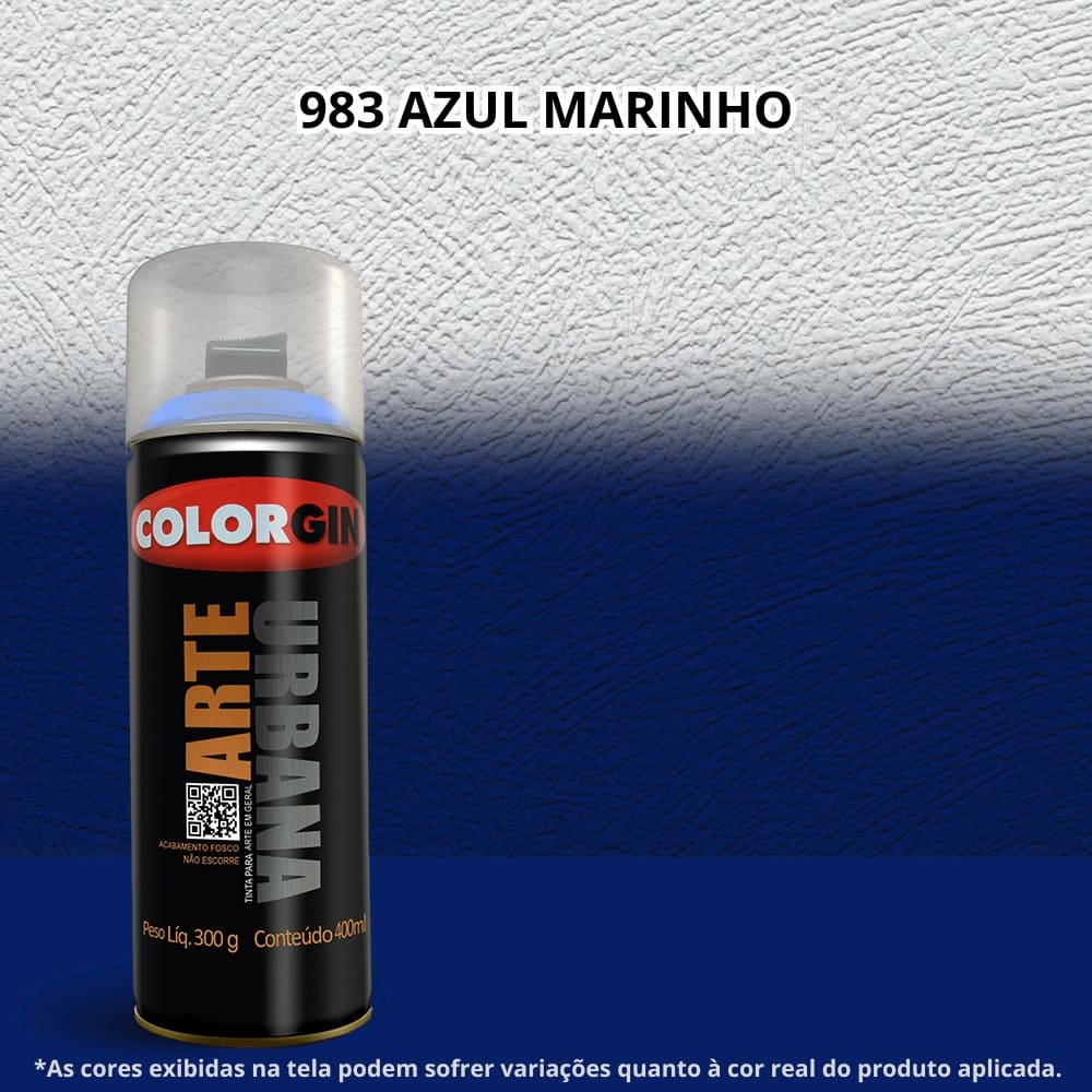 Tinta Spray Colorgin Arte Urbana 400ml 983 Azul Marinho (MP)