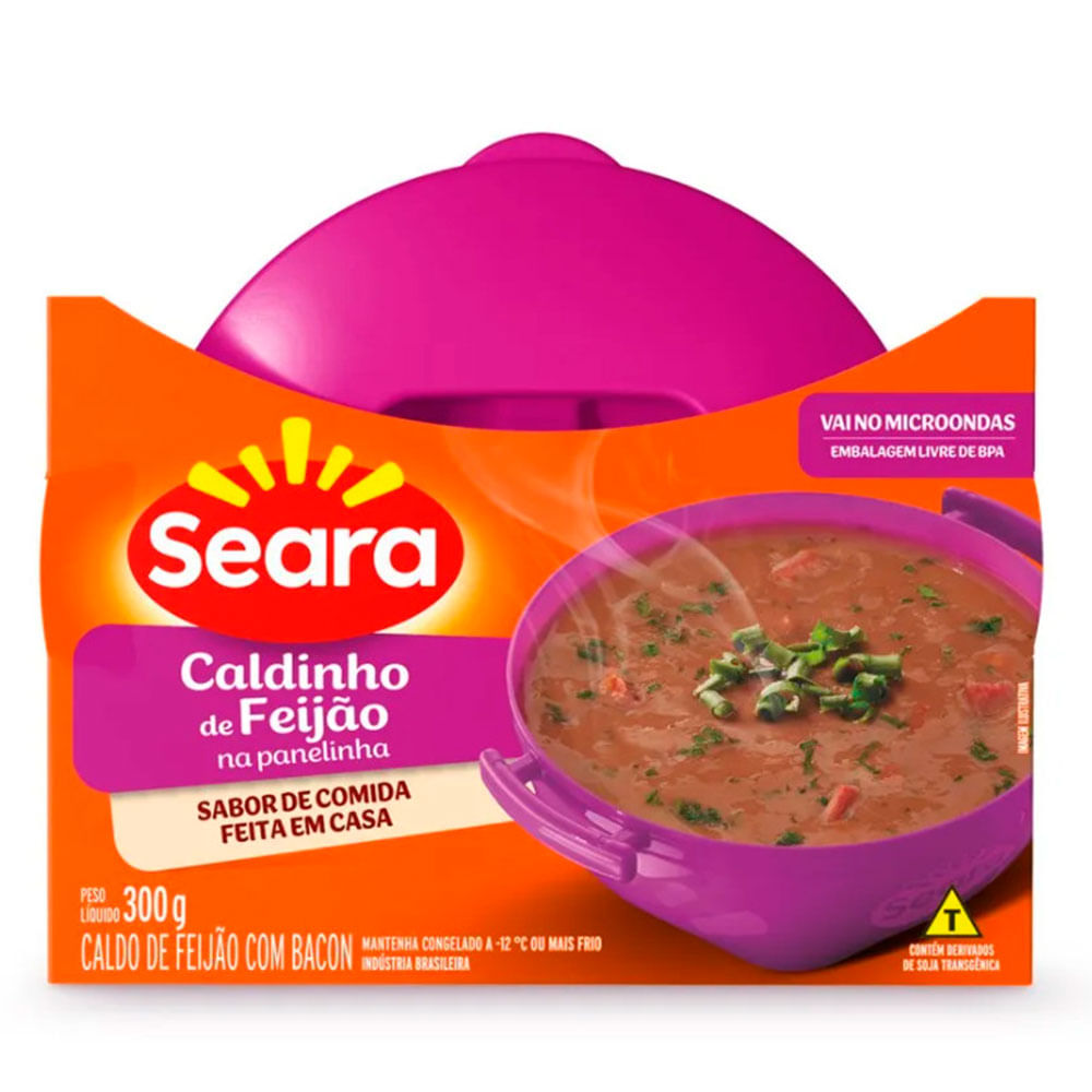 Panelinha Seara Caldo de Feijão com Bacon 300 Gramas