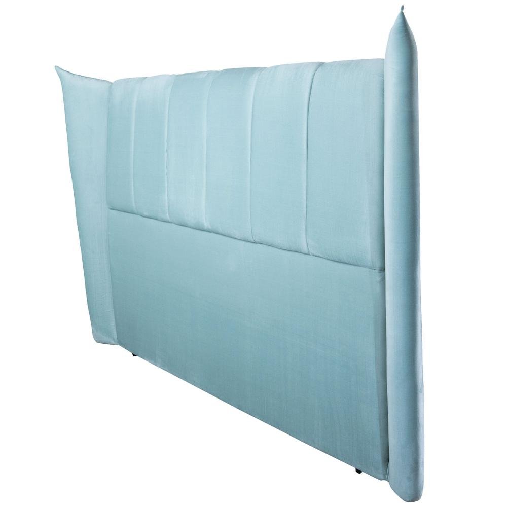 Cabeceira De Cama Casal Aga Monaco 138x130x15cm Verde Água (MP)