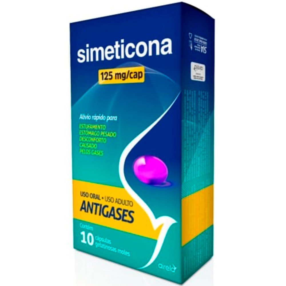Simeticona 125mg 10 Cápsulas Moles Airela