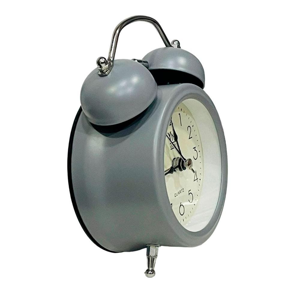 Relógio De Mesa Yn Clock Despertador Cinza (MP)