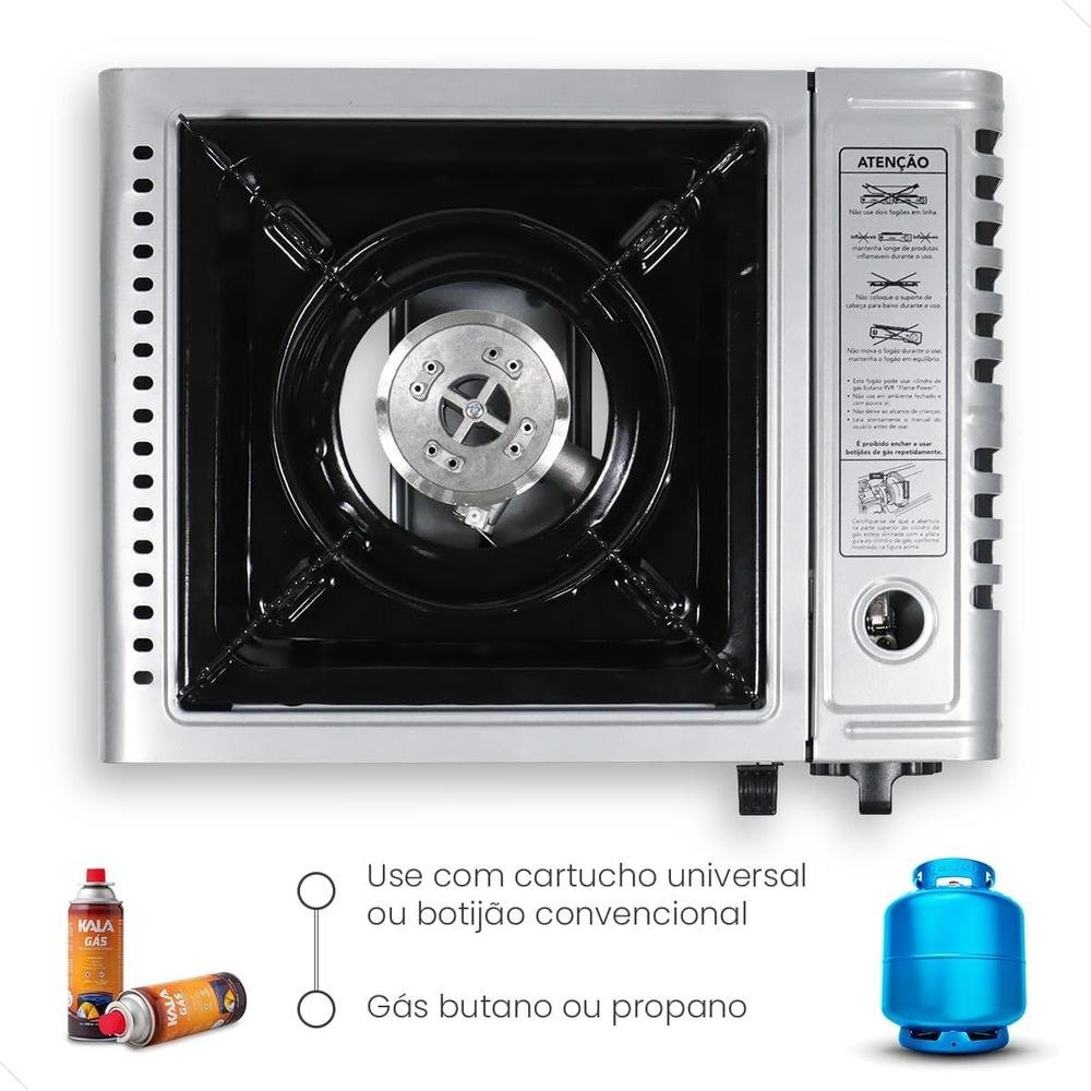 Fogareiro A Gás Bel Atacama Com Ignição Eletrônica Cinza 111208 (MP)