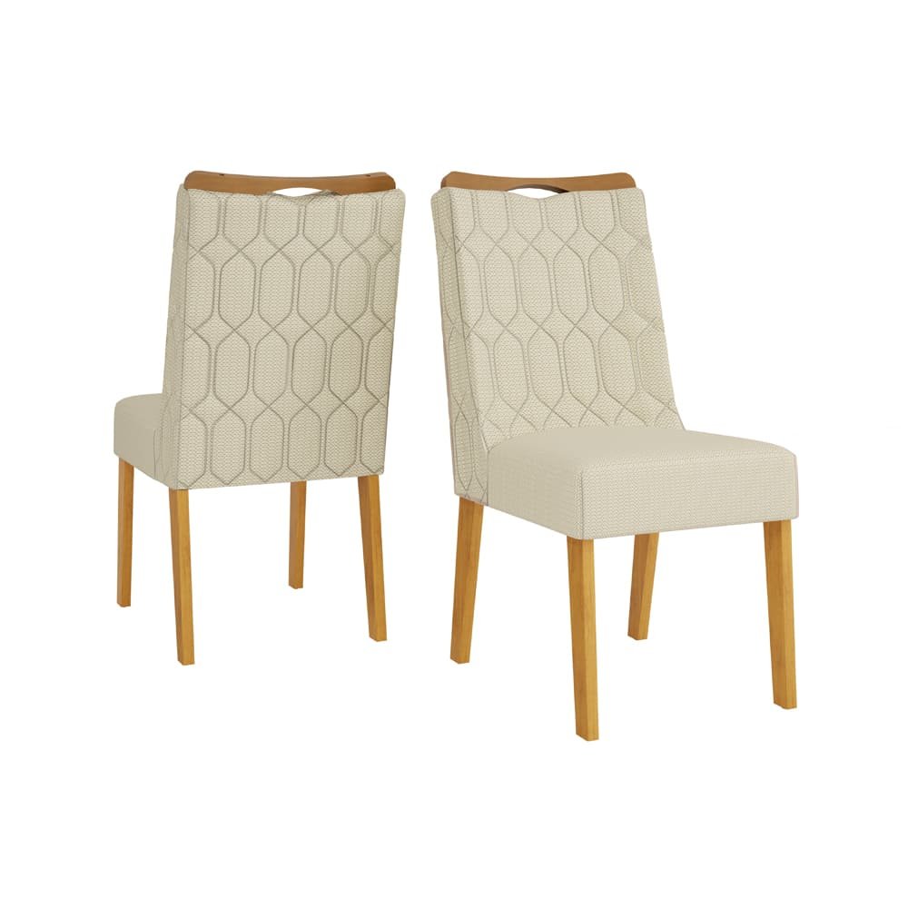 Sala De Jantar 9 Peças DJ Moveis Canes Cedro Off White