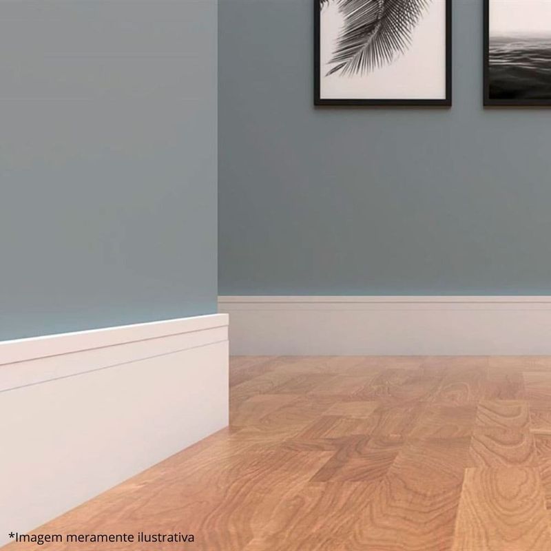 Rodapé De PVC Plasbil Modern 7x240x1.5cm Branco (MP)