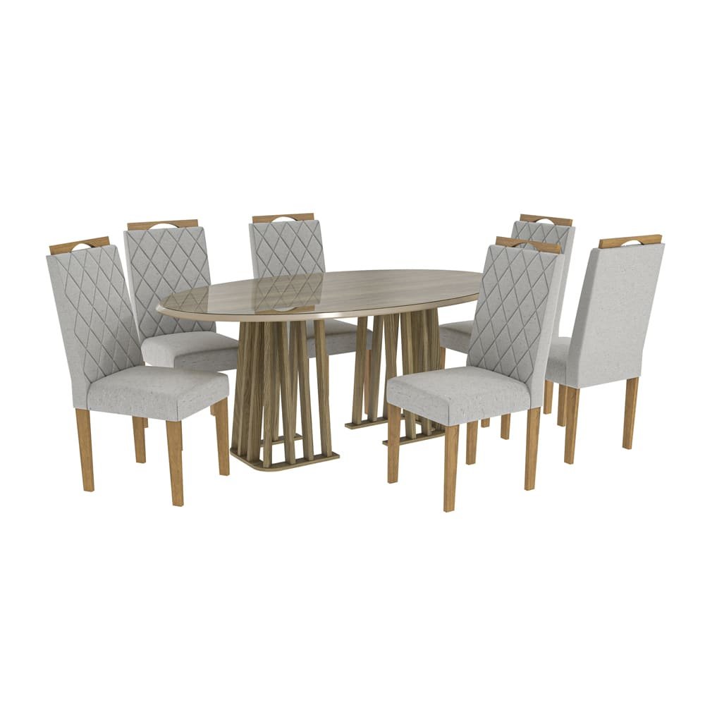 Sala de Jantar 7 Peças Kappesberg Nogueira CSJ1412EA