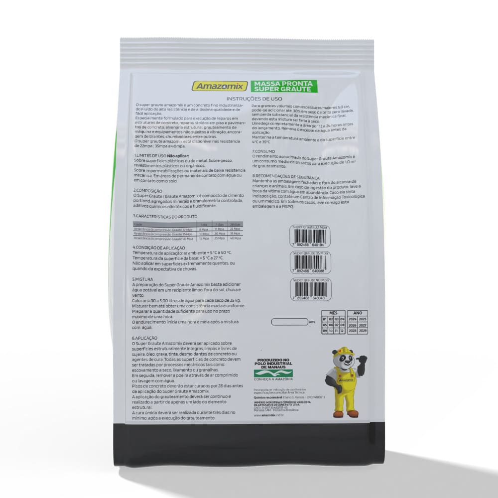Massa Pronta Para Super Graute 35MPA 25kg Amazomix (MP)