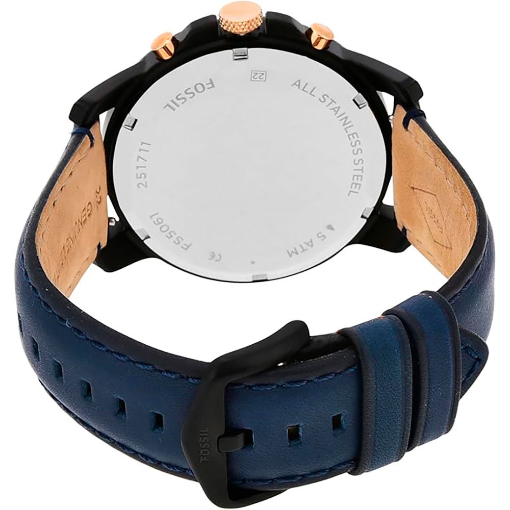 Relógio Masculino Fossil Analógico Preto e Azul (BI)
