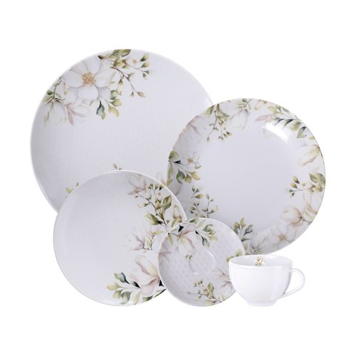 Jogo De Jantar Tramontina 20 Peças Magnólia Em Porcelana 96589034