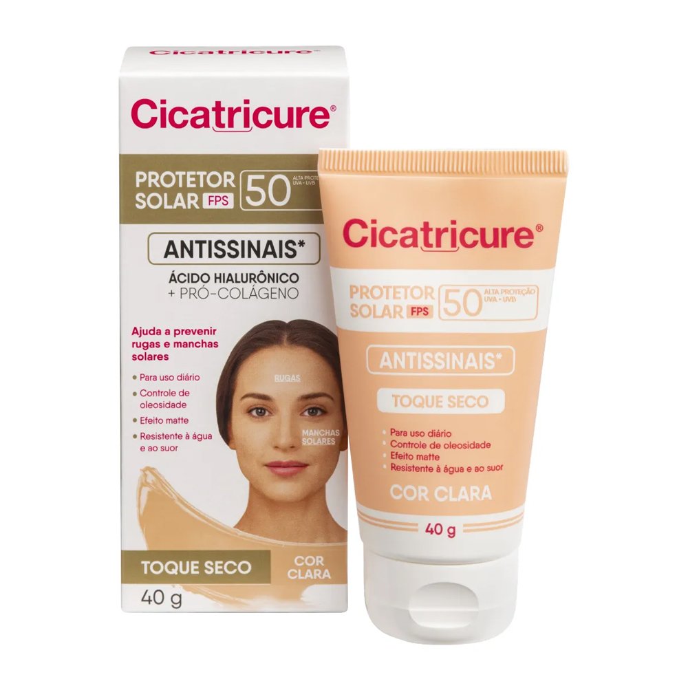Protetor Solar Cicatricure FPS50 Cor Clara 40g