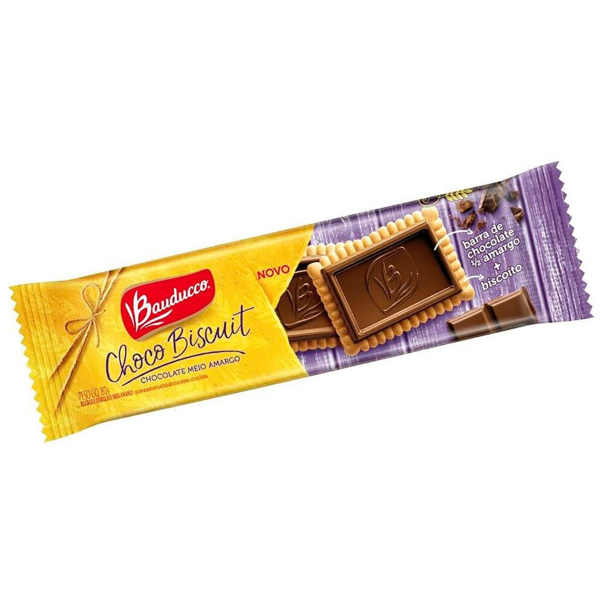 Biscoito Bauducco Choco Biscuit Meio Amargo 80g