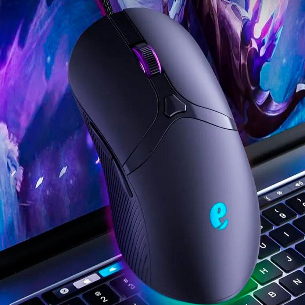 Mouse Gamer USB Emachines 3200DPI 6 Botões RGB EMW214 Preto (MP)
