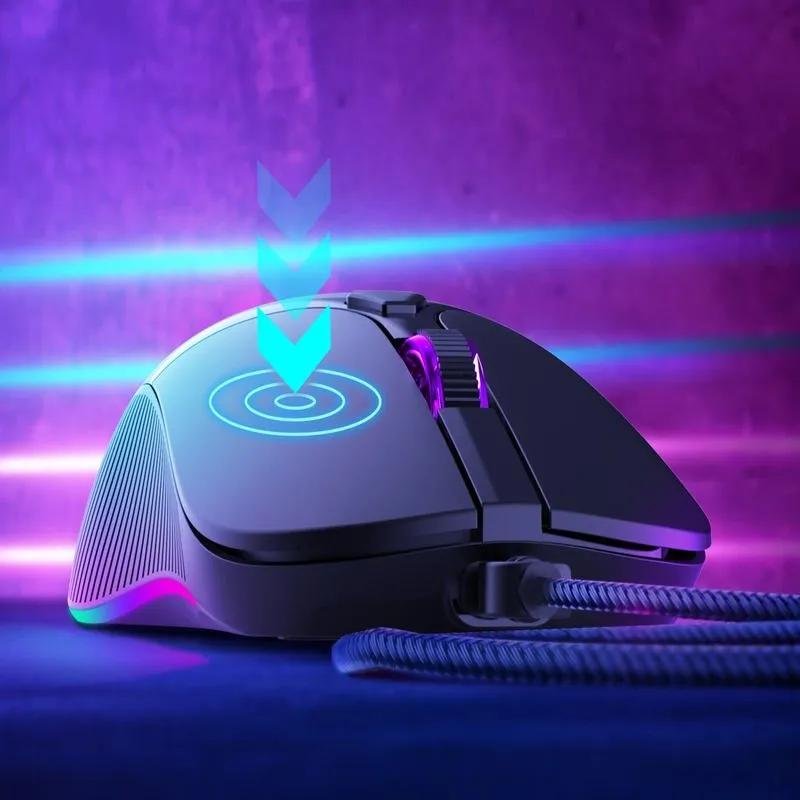 Mouse Gamer USB Emachines 3200DPI 6 Botões RGB EMW214 Preto (MP)